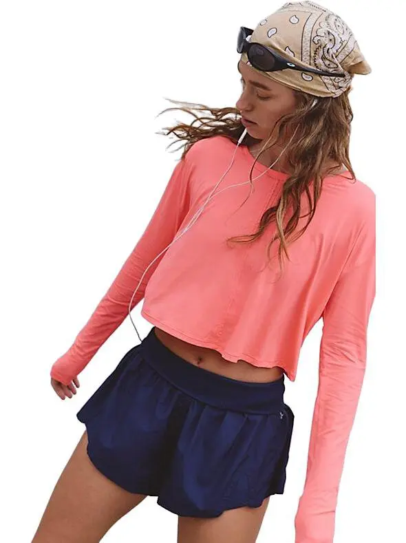 Free People Ultra-light Infinity Layer Top - Neon Coral