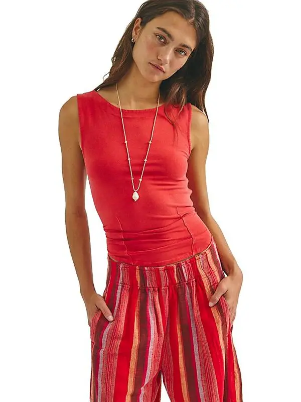Free People We The Free Iconic Tank - Red Racer
