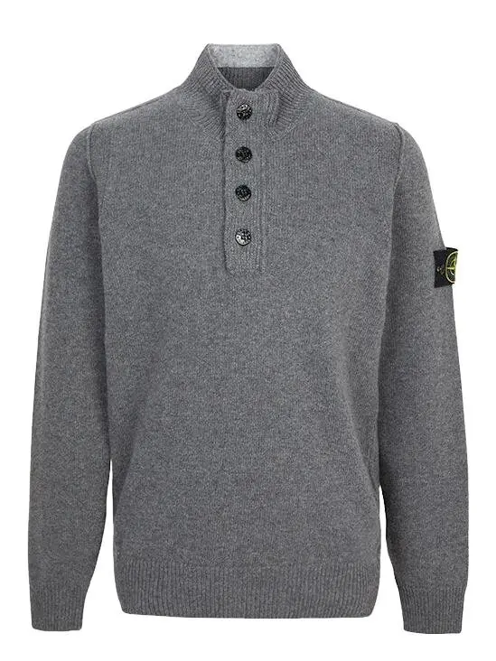 Stone Island Half Zip Knitwear - Gray