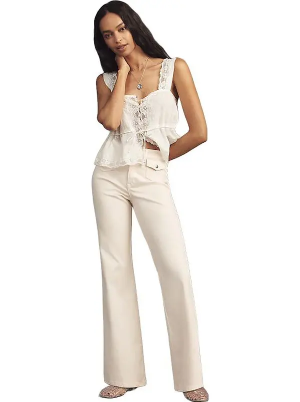 Sanctuary Skipper High-rise Wide-leg Pants - Pink Milk