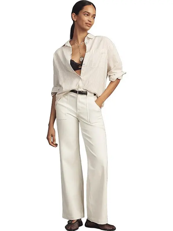 Sanctuary Sculpted Insider Wide-leg Pants - Chalk