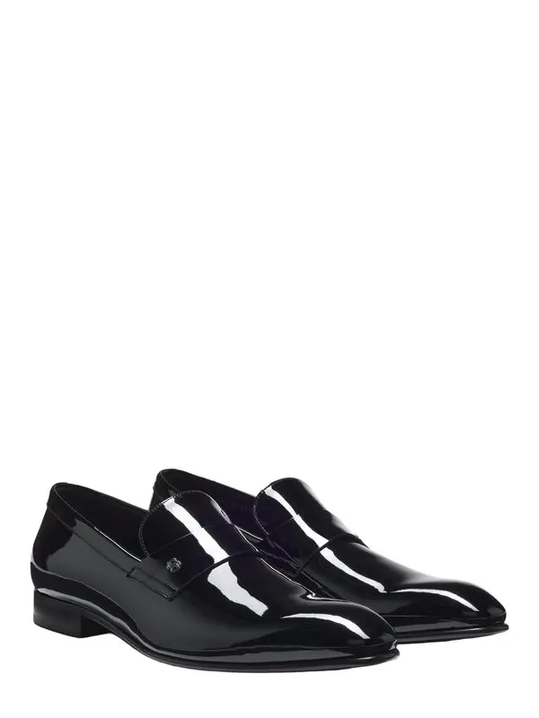 BOSS Penny Loafers In Synthetic Coated Fabric - Black