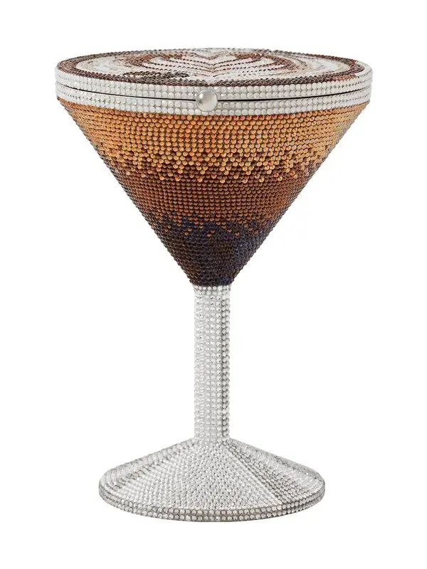 Judith Leiber Martini Espresso Crystal-embellished Clutch - Multi