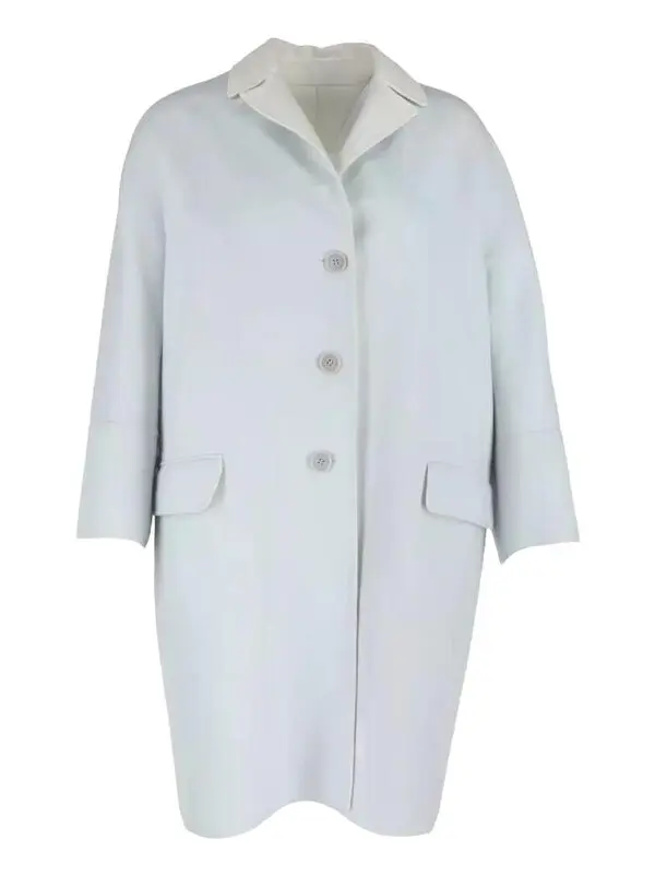 Loro Piana Buttoned Wool Coat - Blue