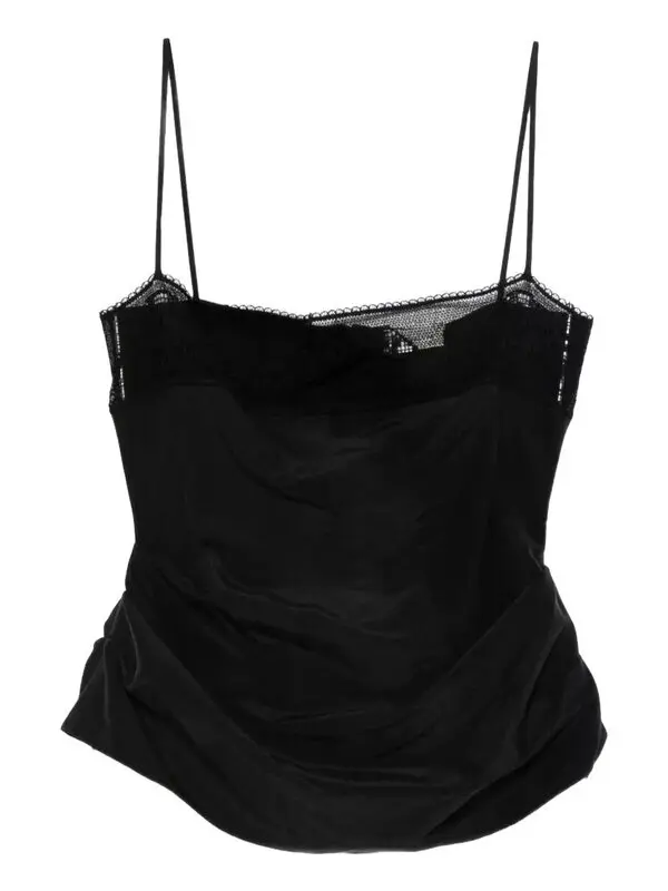 Magda Butrym Lace-trim Top - Black