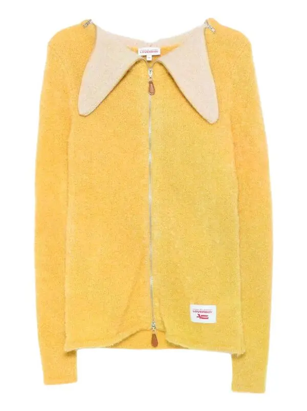 CHARLES JEFFREY Banana Zip Cardigan - Yellow