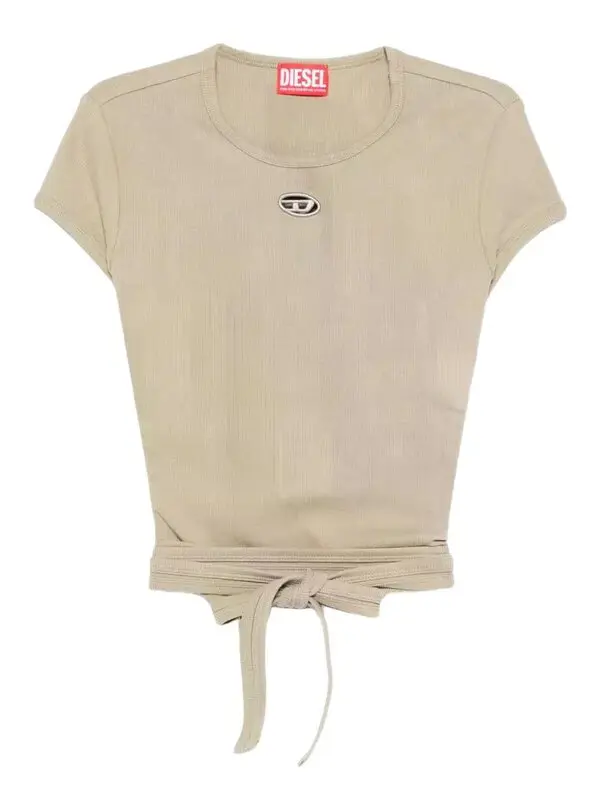 DIESEL® Tie-detail T-shirt - Neutrals