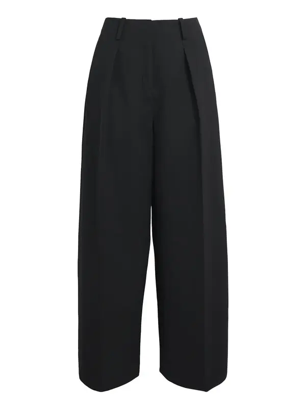 Maje Pleated Wide-leg Trousers - Black