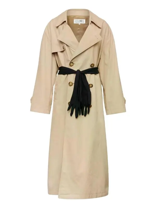 MAISON MARGIELA Cotton Trenchcoat - Neutrals
