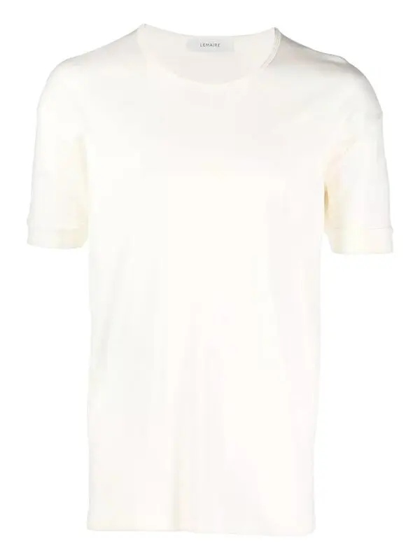 LEMAIRE Crew Neck Cotton T-shirt - Neutrals