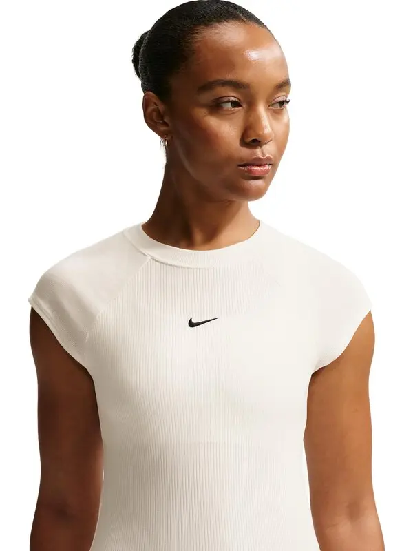 Nike Sportswear Chill Knit Tight Ribbed Top - White