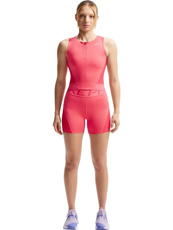 Nike Pro Sculpt Dri-fit High-waisted 5" Biker Shorts - Pink