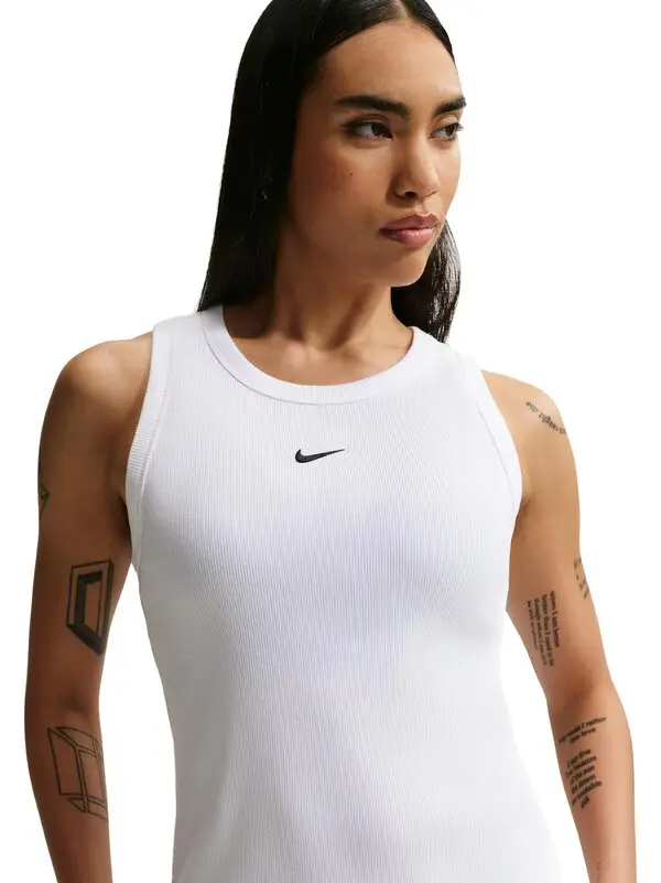 Nike Sportswear Tight Ribbed Tank Top - White