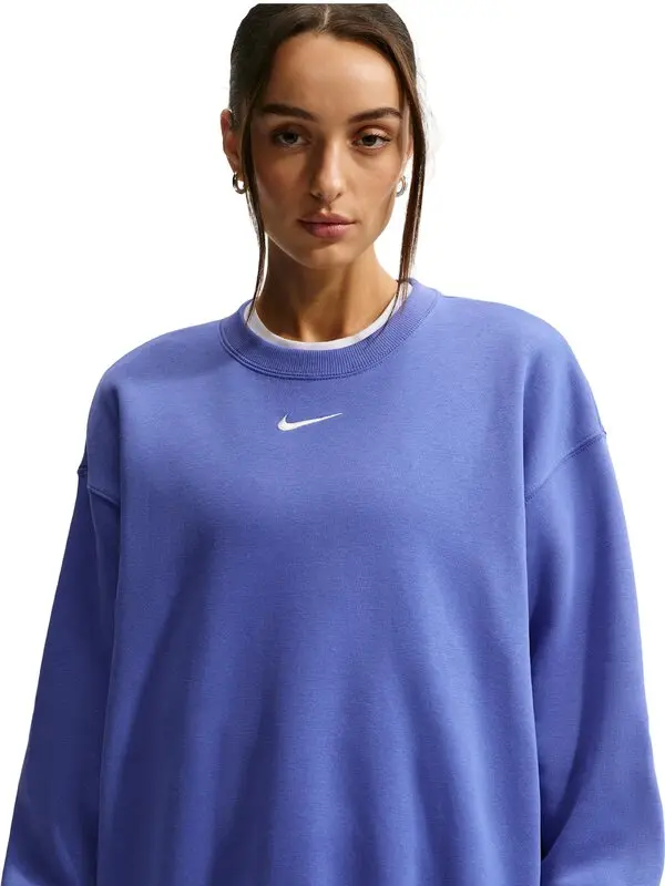Nike Sportswear Phoenix Fleece Oversized Crew-neck Sweatshirt - Blue
