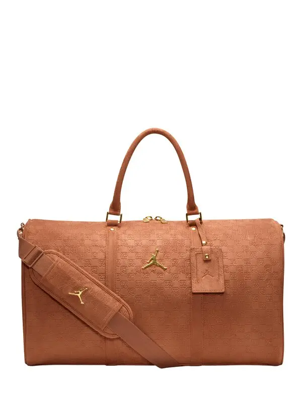 JORDAN Suede Monogram Duffle - Brown
