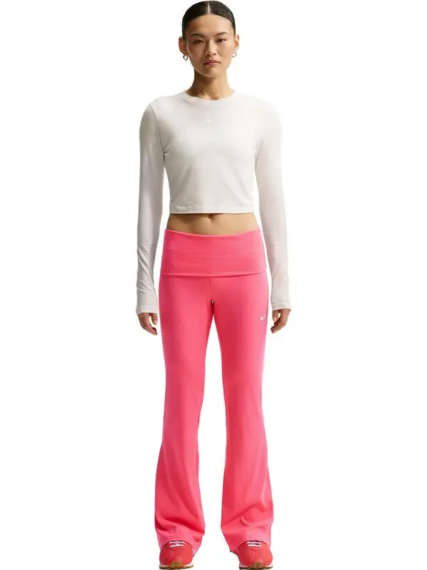 Nike Sportswear Chill Knit Mid-rise Tight Ribbed Pants - Pink