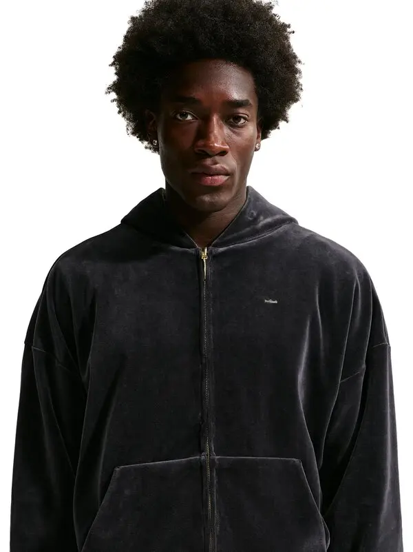 Nike Lebron Velour Full-zip Basketball Hoodie - Black