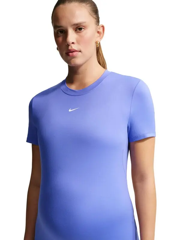 Nike One Dri-fit Slim-fit Short-sleeve Maternity Top - Blue