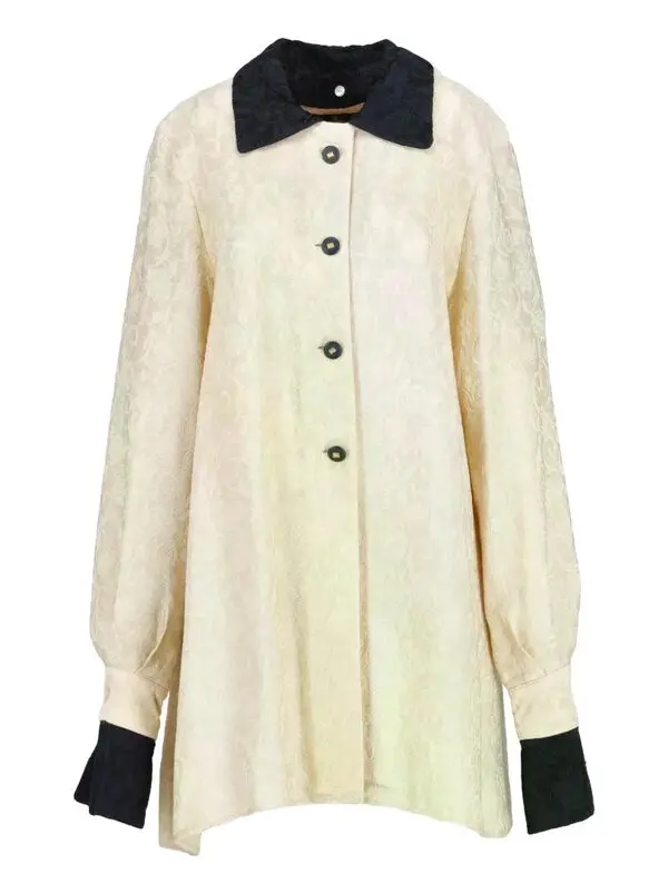 Fendi Jacquard Button Shirt - Neutrals