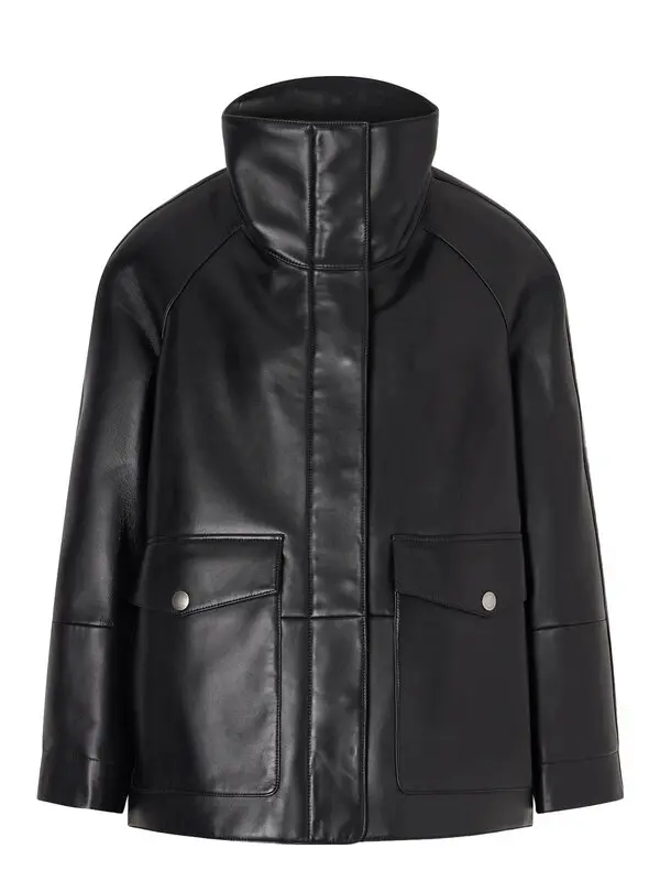 Altuzarra Aragon Paneled Leather Jacket - Black