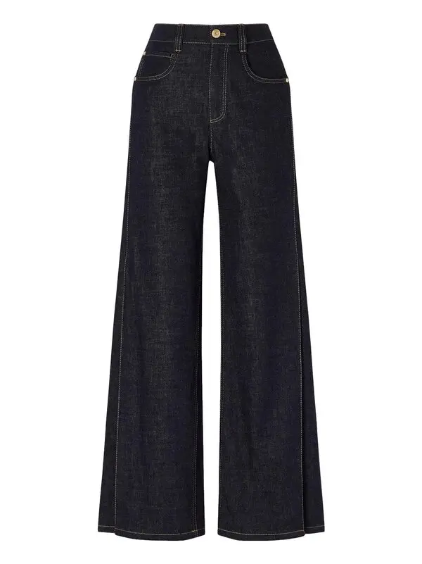 Brunello Cucinelli High-rise Wide-leg Jeans - Blue