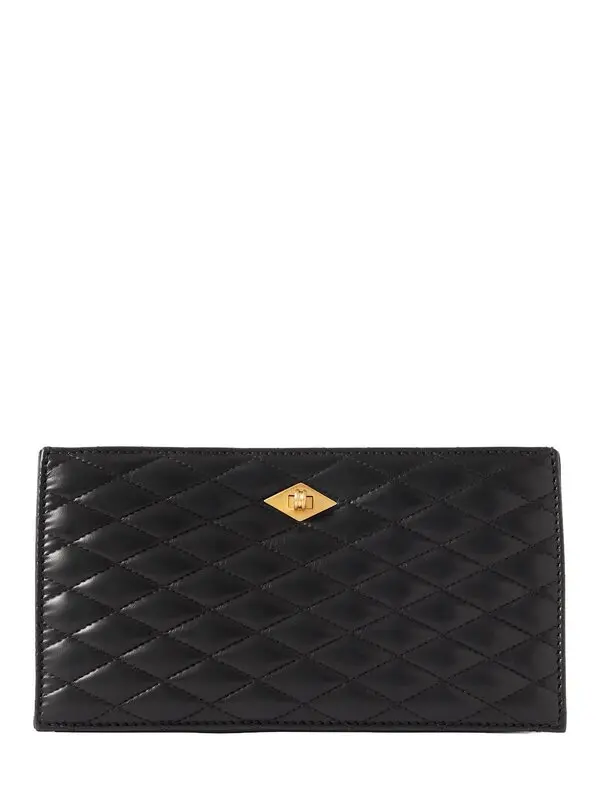 METIER Ease Quilted Leather Clutch - Black
