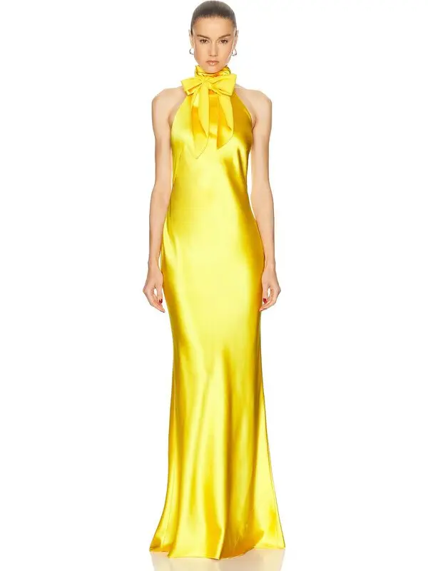 Ralph Lauren Chilton Gown - Racing Yellow