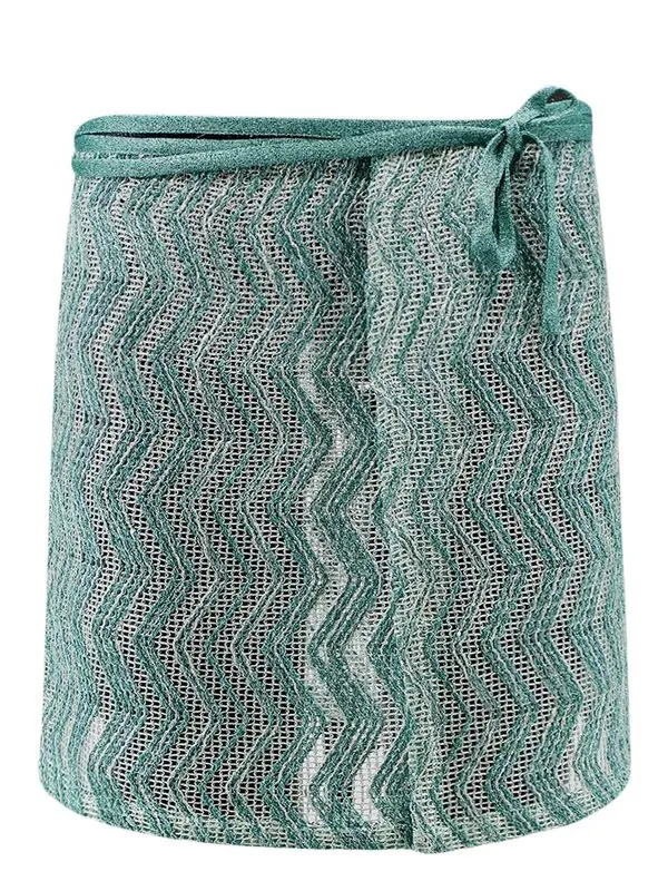 Missoni Viscose Blend And Sequin Mini Skirt - Green