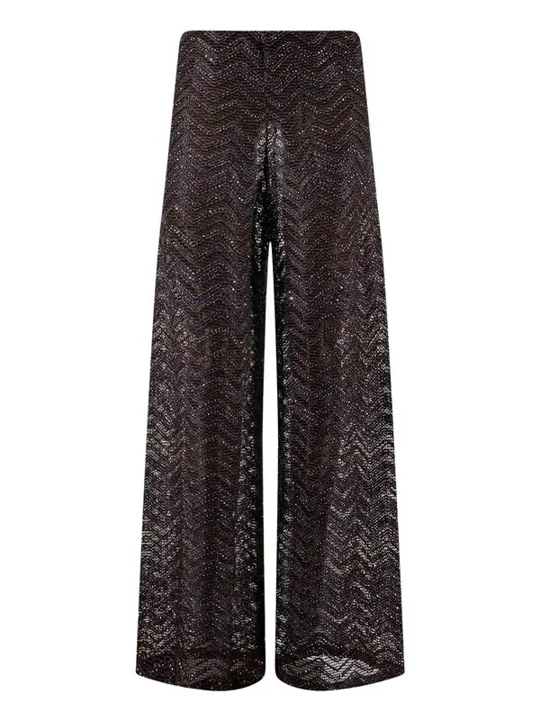 Missoni Viscose Blend Chevron Trousers - Multicolor