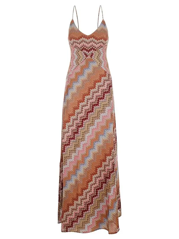 Missoni Long Viscose Chevron Dress - Multicolor