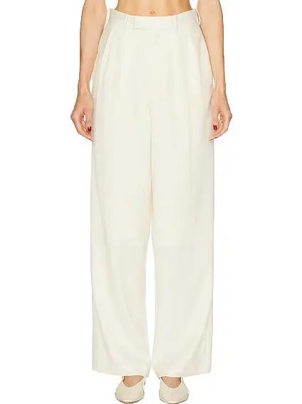 AYA MUSE Norel Wide Leg Trousers - Eggshell