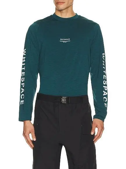 WHITESPACE Graphene Crew Neck Long Sleeve Shirt - Atlantic Deep