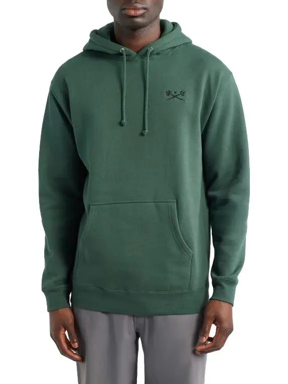 DARK SEAS Graphic Fleece Hoodie - Alpine Green