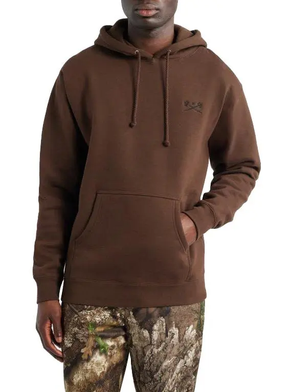 DARK SEAS Graphic Fleece Hoodie - Brown