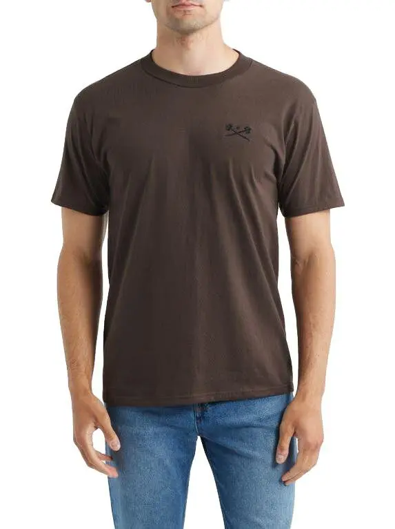 DARK SEAS Go-to V2 Embroidered T-shirt - Java Brown