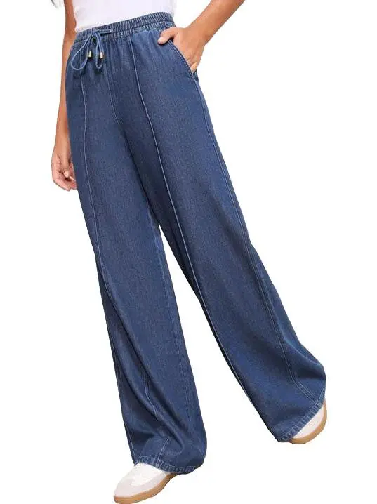 FRIENDS LIKE THESE High-rise Wide-leg Jean - Rinse Wash