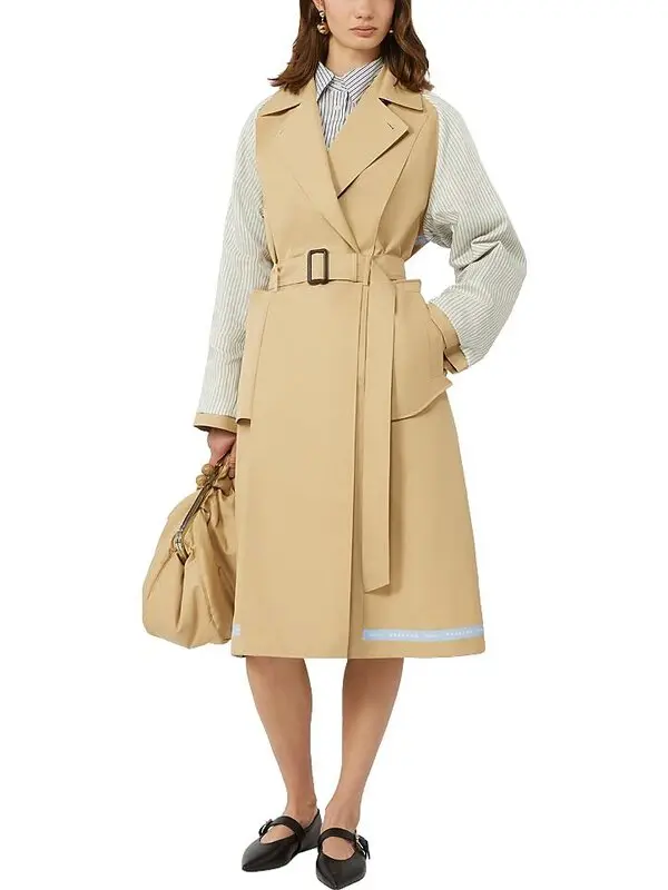 Max Mara Wkdcanasta Reversible Midi Trench Coat - Beige