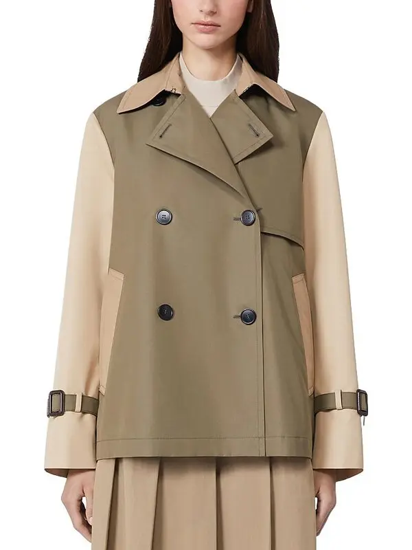 Max Mara Wkdbiglia Double Breasted Trench Coat - Mud