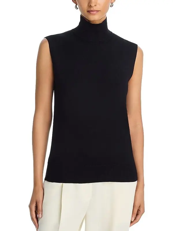 TOTEME Sleeveless Fine Turtleneck - Black