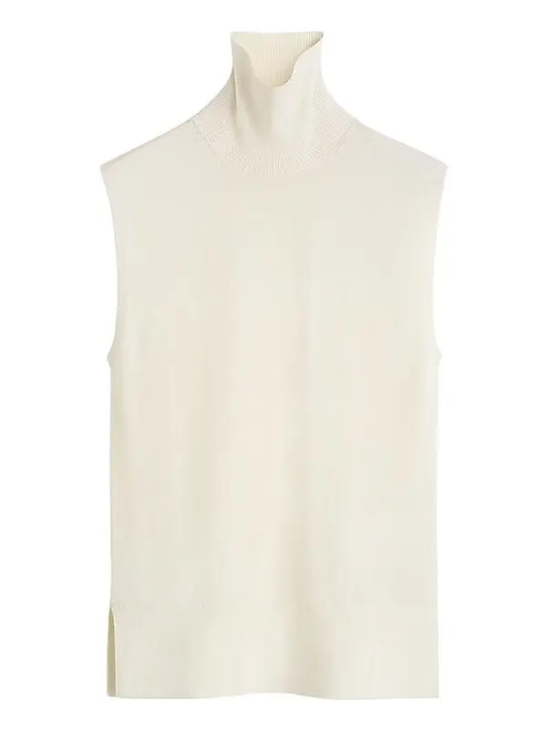 TOTEME Sleeveless Fine Turtleneck - Ecru