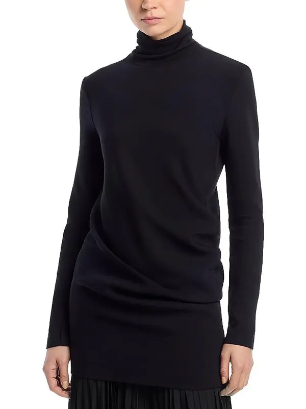TOTEME High Neck Twist Blouse - Black