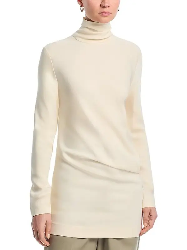TOTEME High Neck Twist Blouse - Ecru