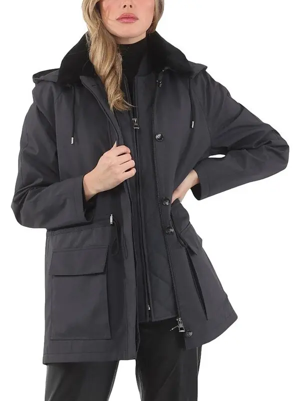 Gorski Parka With Detachable Hood And Removable Vest - Anthracite/black