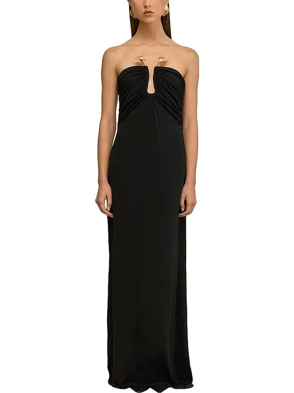 Cult Gaia Emir Embellished Gown - Black
