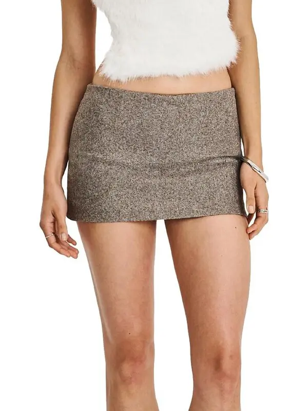 MISS CIRCLE Osira Low-waisted Micro Skort - Taupe