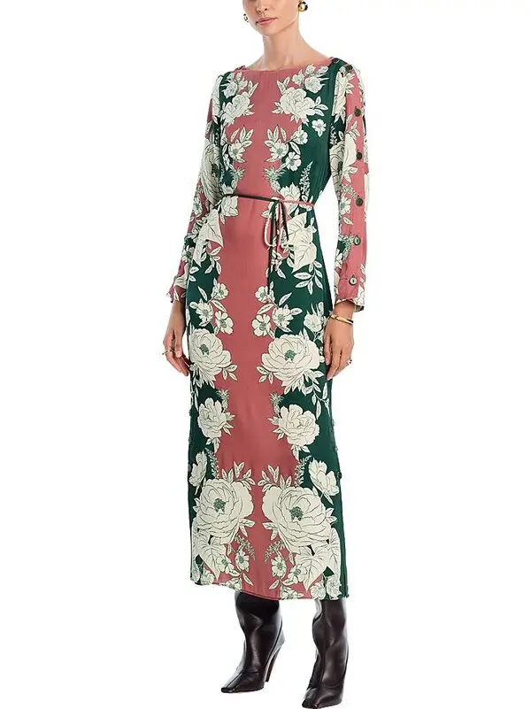 Farm Rio Garden Printed Midi Dress - Soft Garden