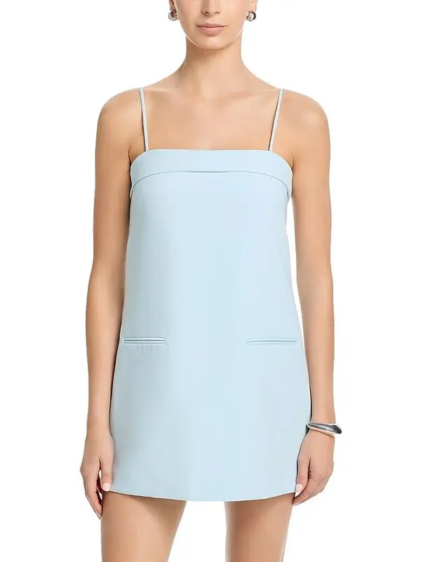 French Connection Azra Twill Mini Dress - Light Dream Blue