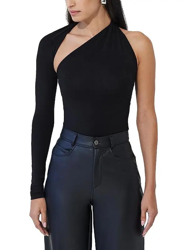 MARCELLA Manhattan One Shoulder Top - Black