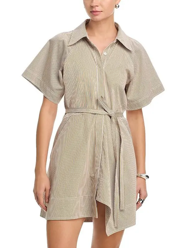 A.L.C. Julie Shirtdress - Pearl/aged Bronze