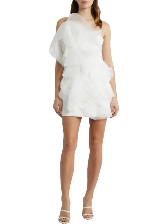Acler Cotwall One-shoulder Minidress - Ivory